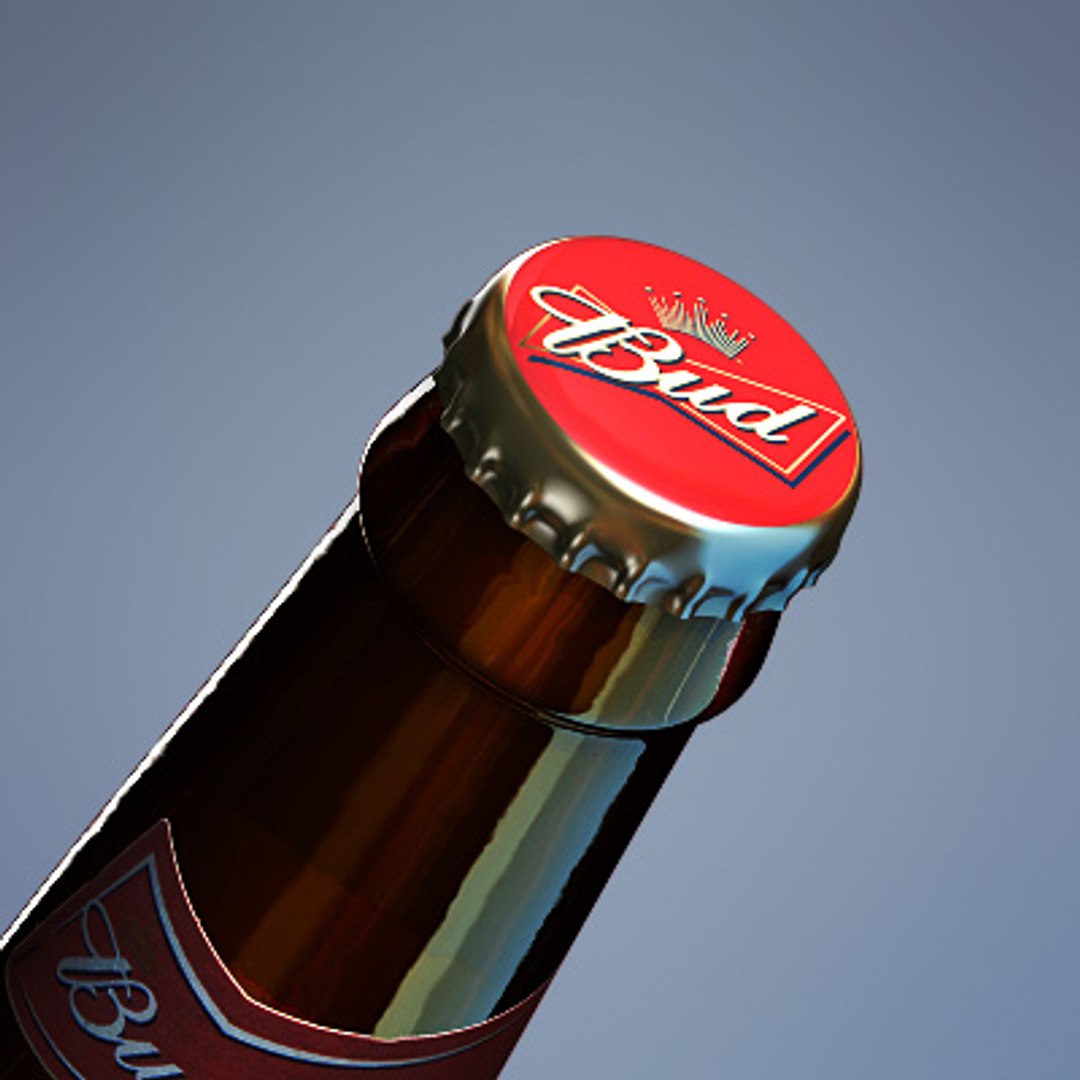 Budweiser Beer Bottle - 3d Model
