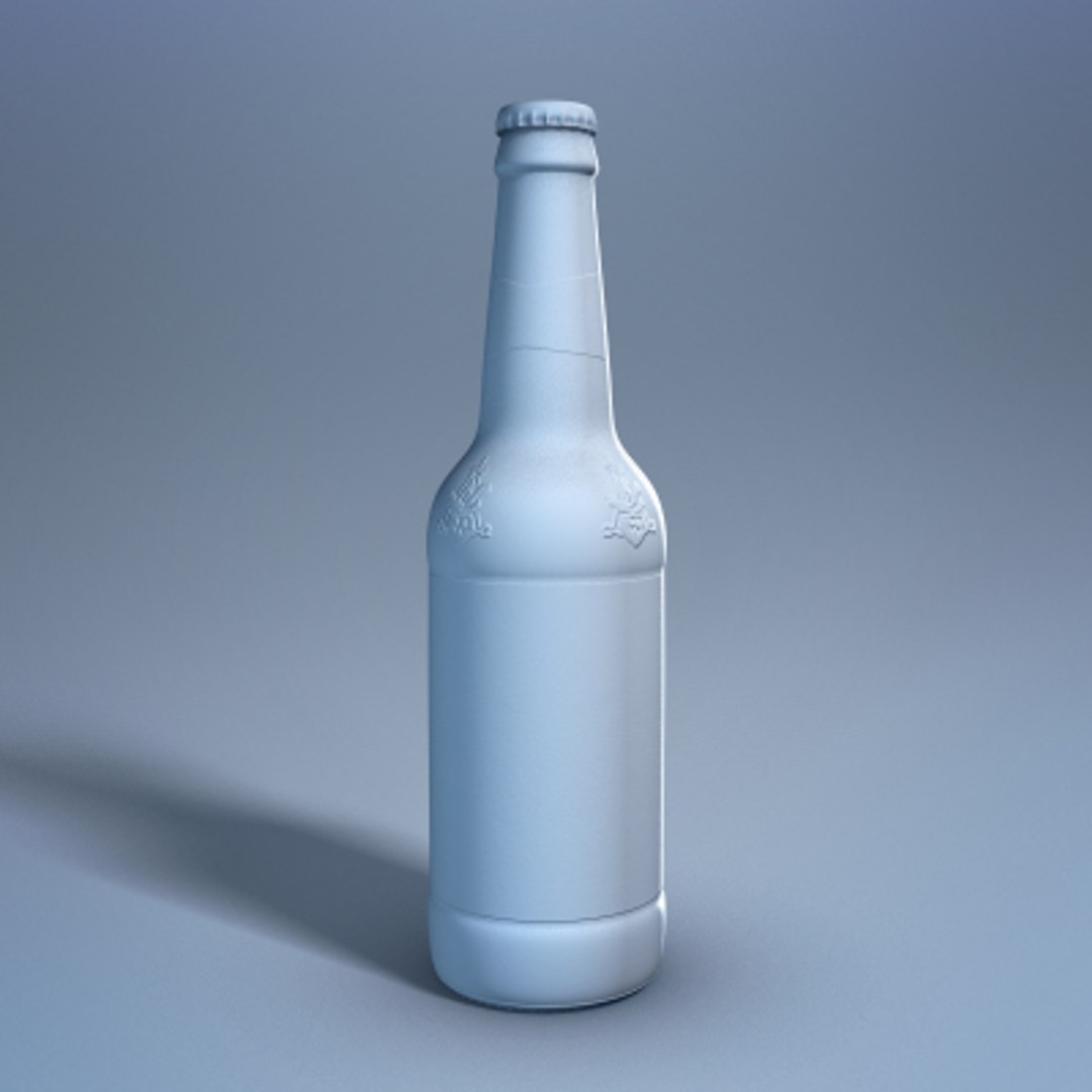budweiser beer bottle - 3d model
