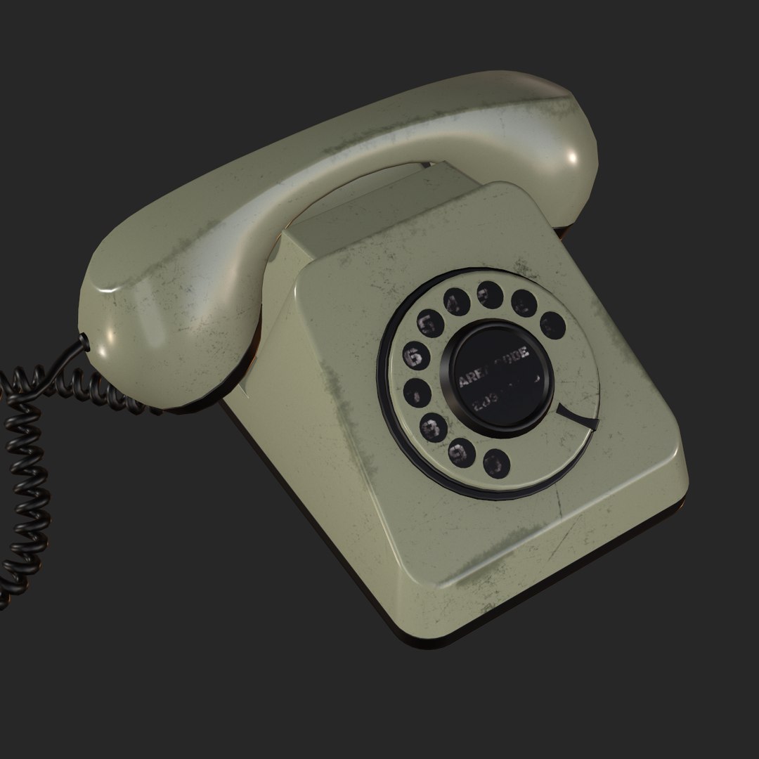 3D Retro Rotary Phone - TurboSquid 1422406