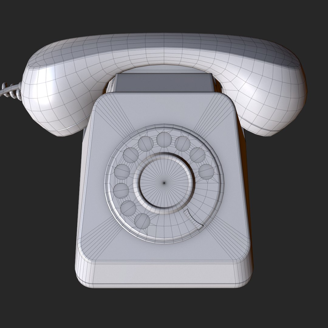 3D Retro Rotary Phone - TurboSquid 1422406