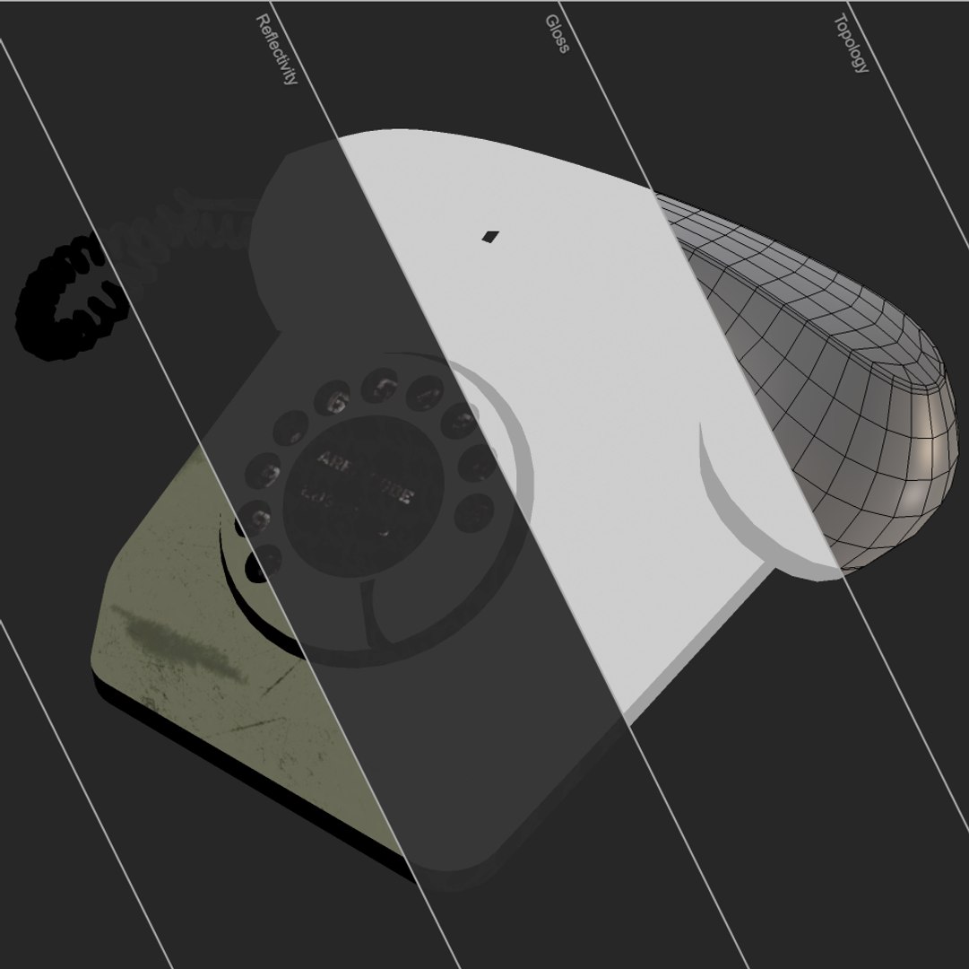 3D Retro Rotary Phone - TurboSquid 1422406