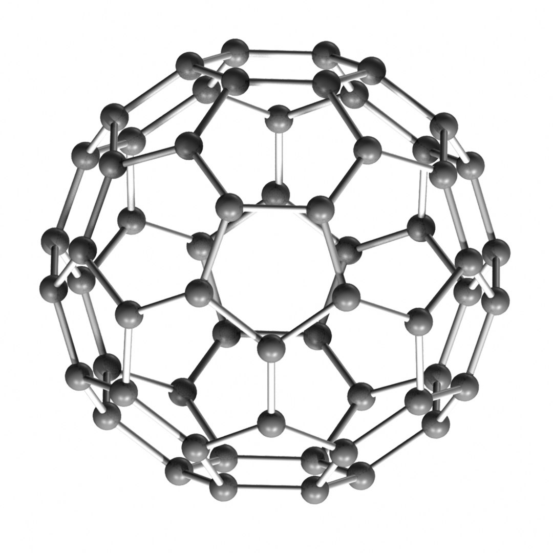 Buckminsterfullerene Molecule C60 3d Model