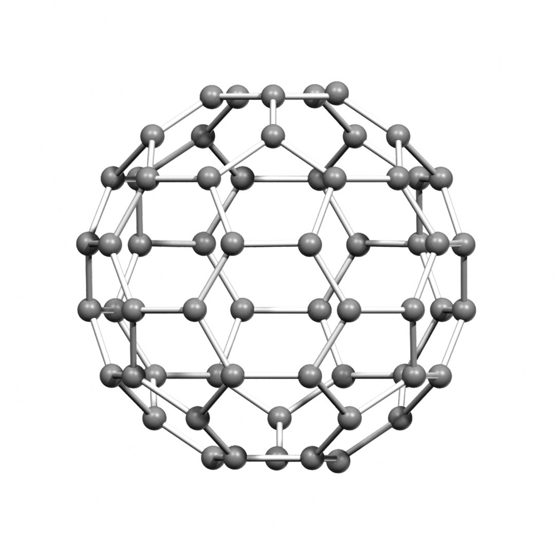 Buckminsterfullerene Molecule C60 3d Model