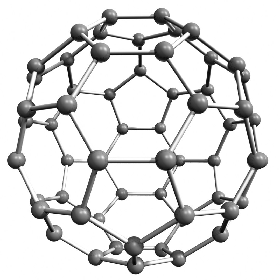 Buckminsterfullerene Molecule C60 3d Model