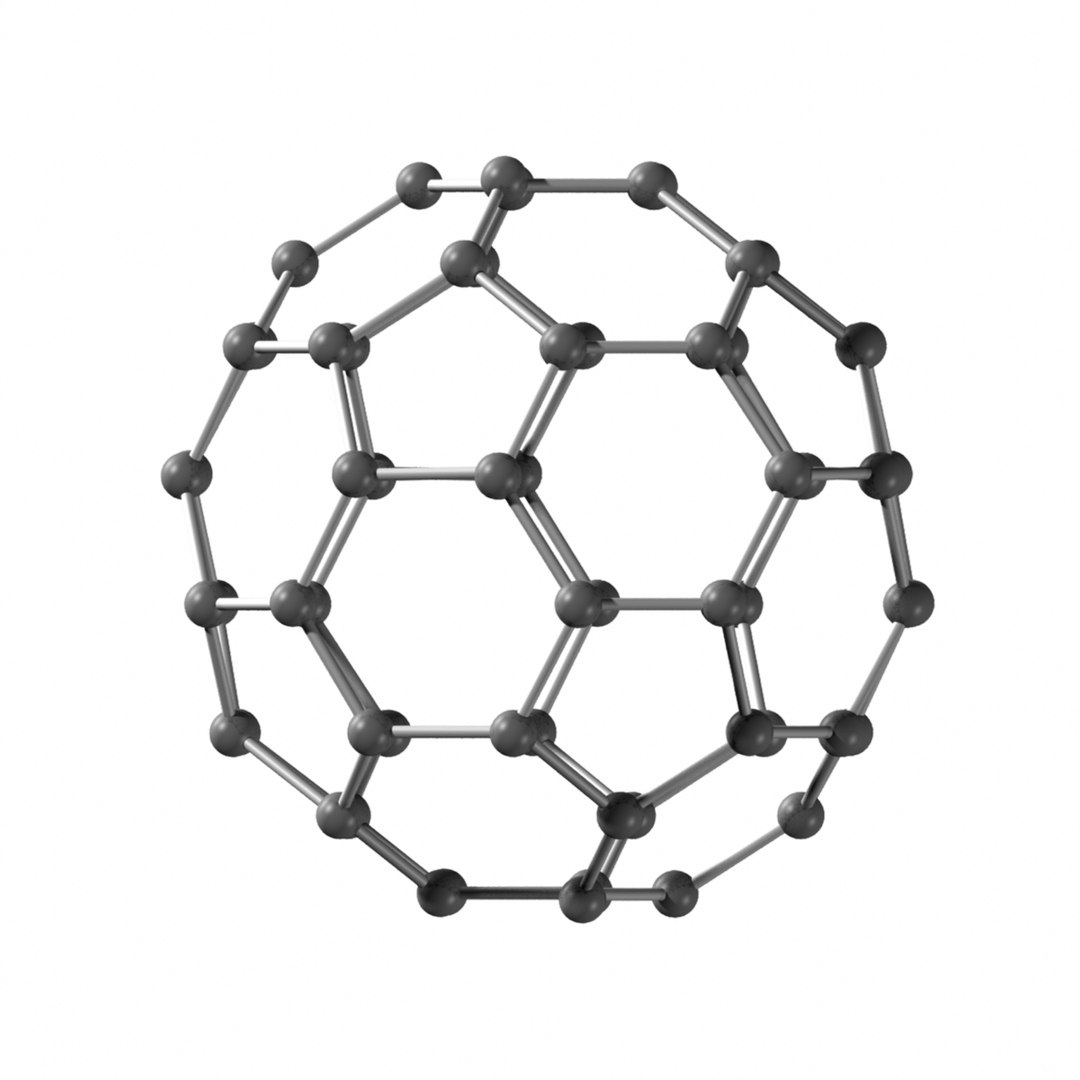 Buckminsterfullerene Molecule C60 3d Model