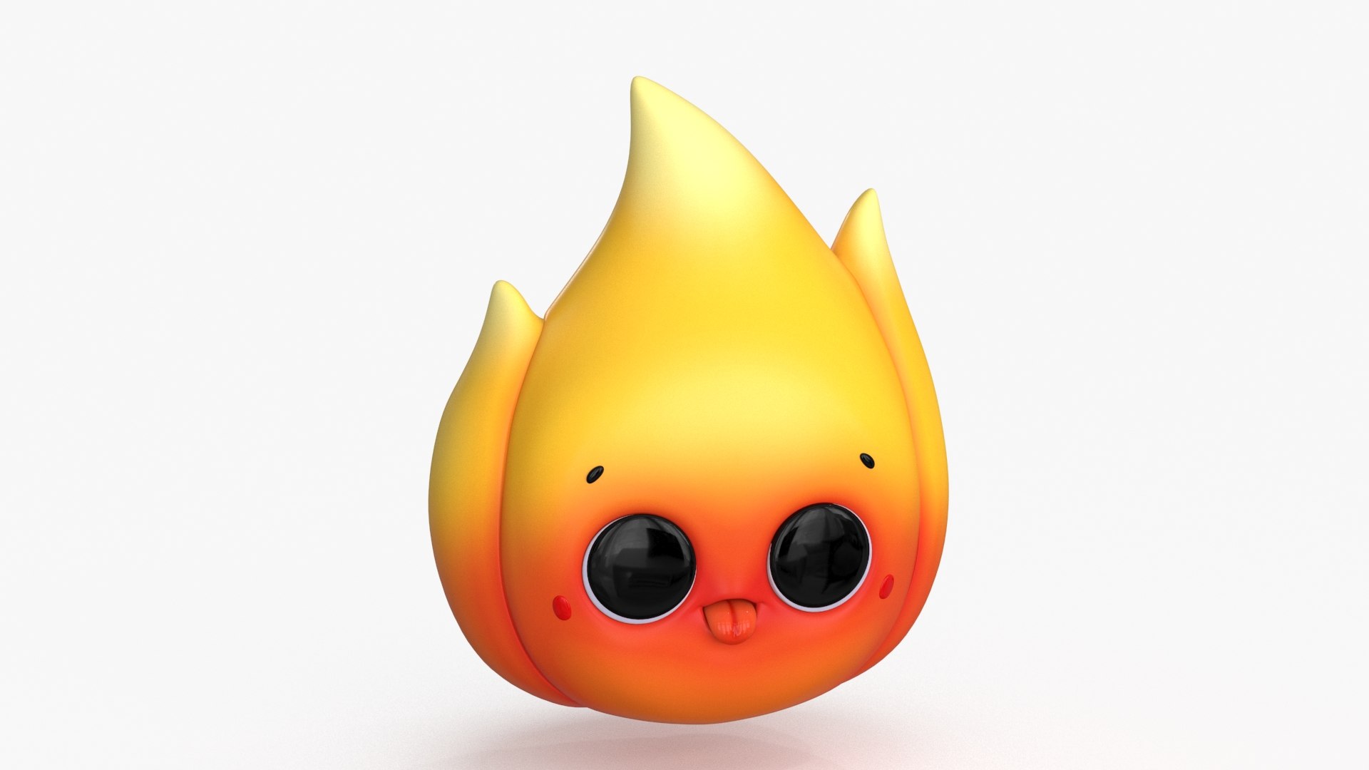3D Model Kawaii Flame - TurboSquid 2013472