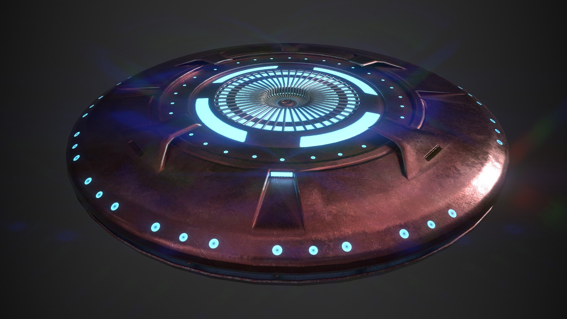 UFO Spaceship 3D Model - TurboSquid 1752104