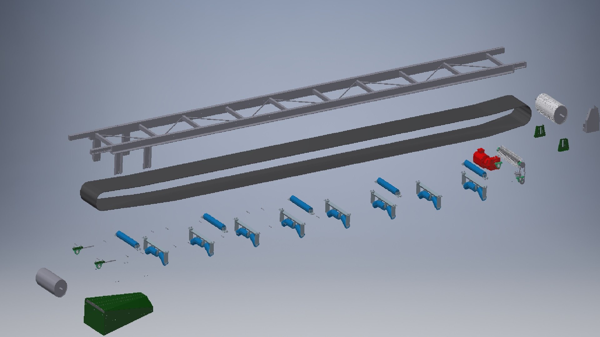 3D Trough Conveyor Assembly - TurboSquid 2254887