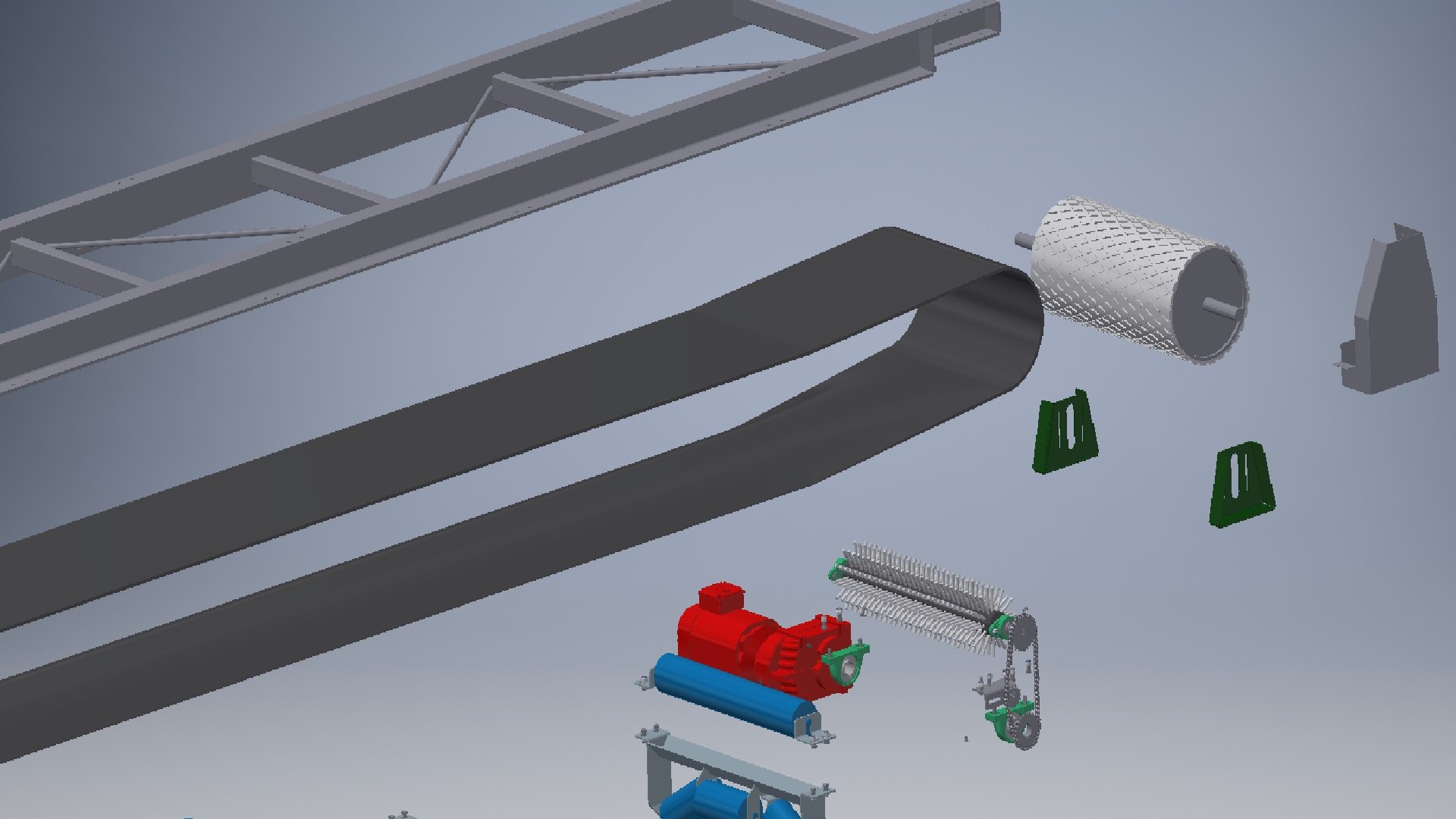 3D Trough Conveyor Assembly - TurboSquid 2254887