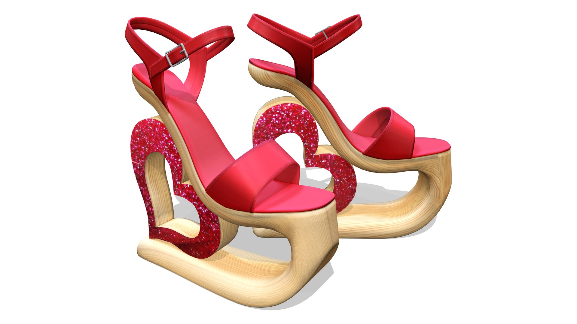 Heart Heel Shoes 3D - TurboSquid 1924751