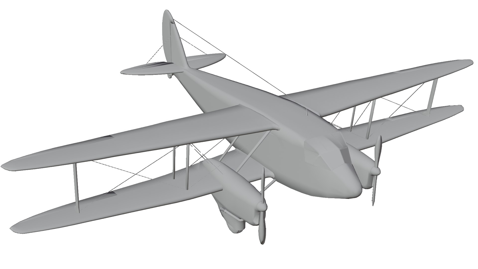 3D Model DH 89 Havilland Dragon - TurboSquid 2240190
