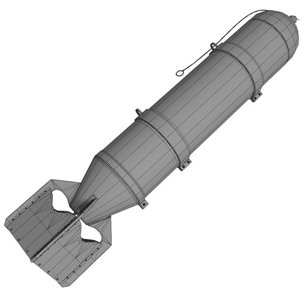 3d ww2 bomb photo flash model