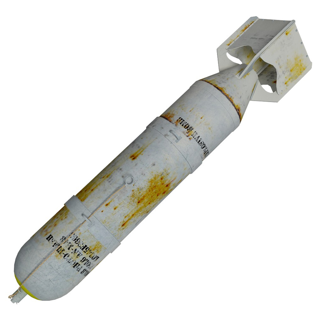3d Ww2 Bomb Photo Flash Model
