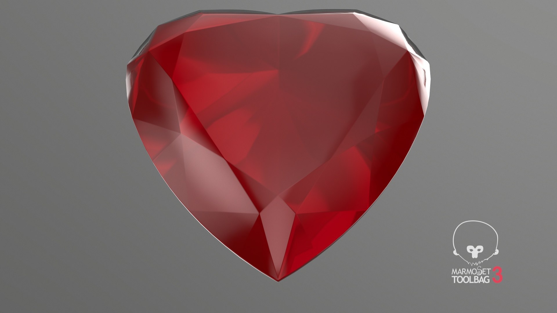 3D Heart Shape Ruby - TurboSquid 1886237
