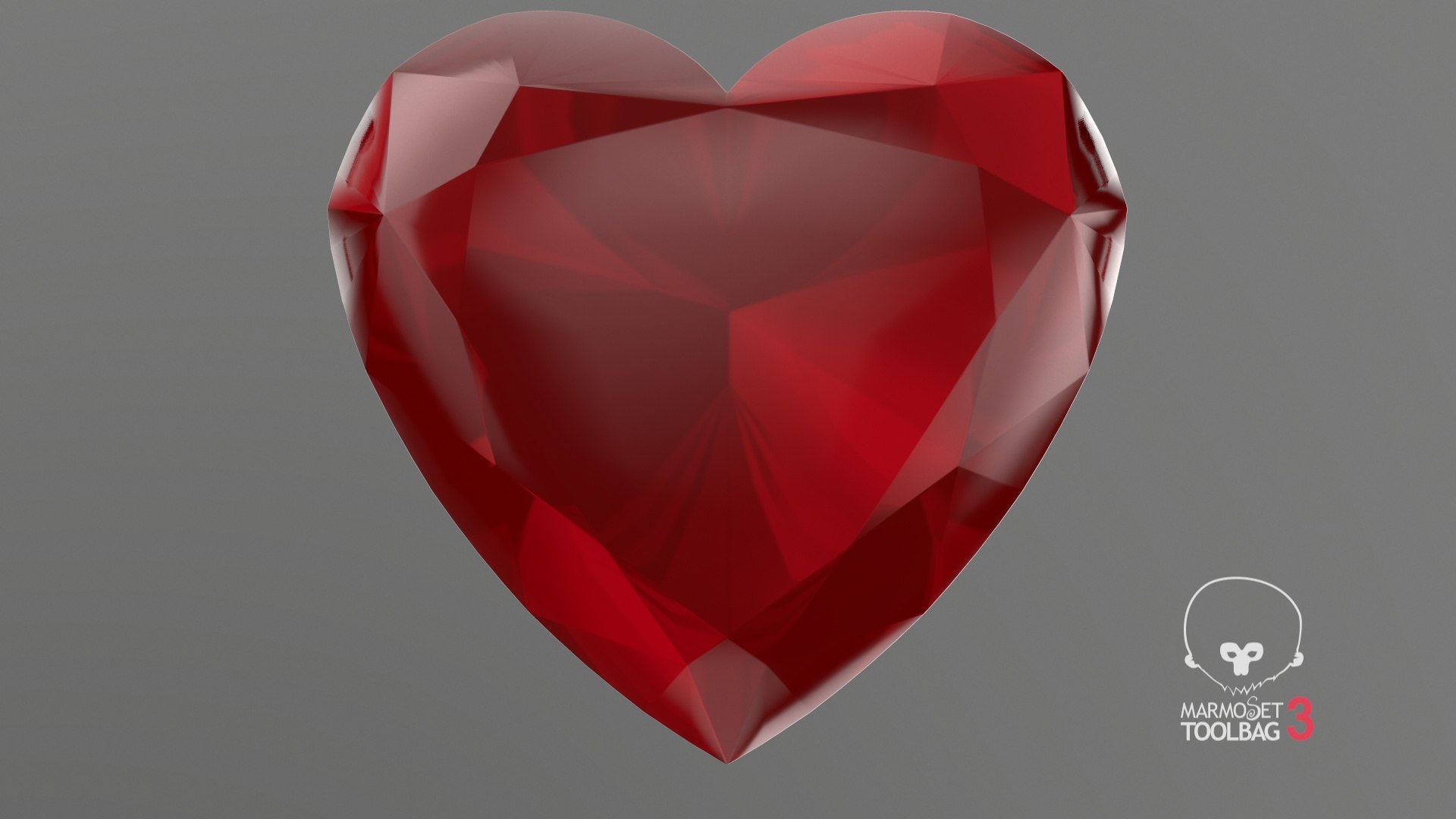 3D Heart Shape Ruby - TurboSquid 1886237
