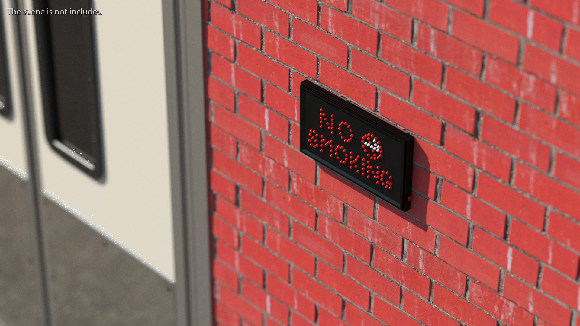 3D Luminous Red LED Light Sign No Smoking OFF model - TurboSquid 2111887