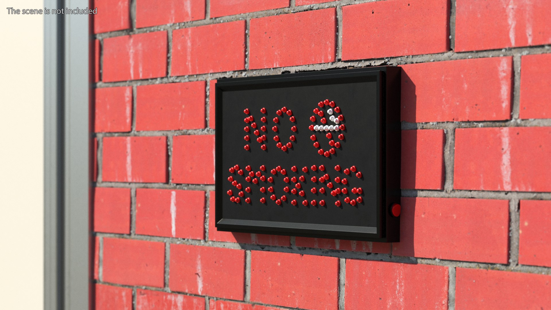 3D Luminous Red LED Light Sign No Smoking OFF model - TurboSquid 2111887