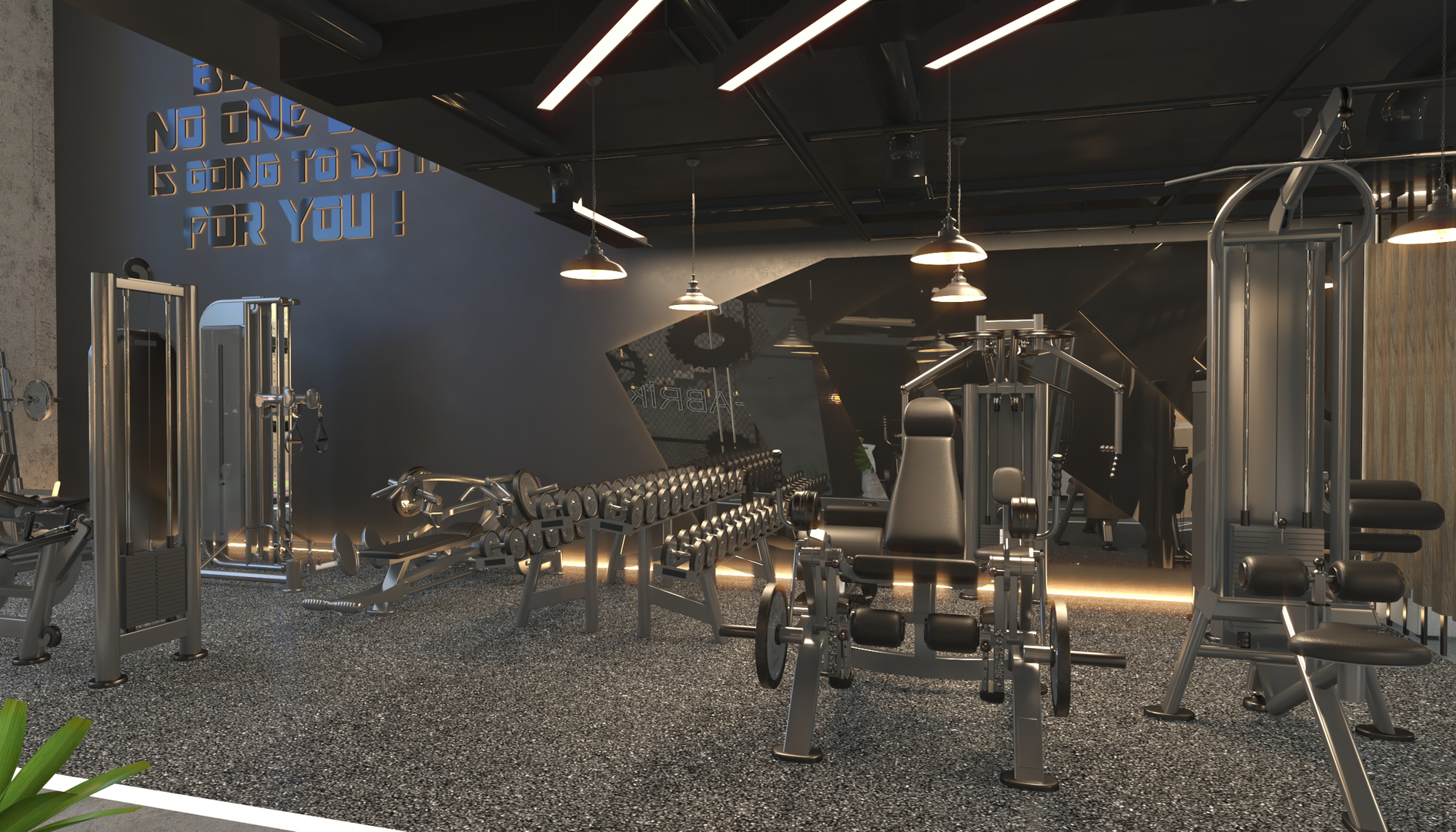 Gym fitness interior 3D model - TurboSquid 1680124