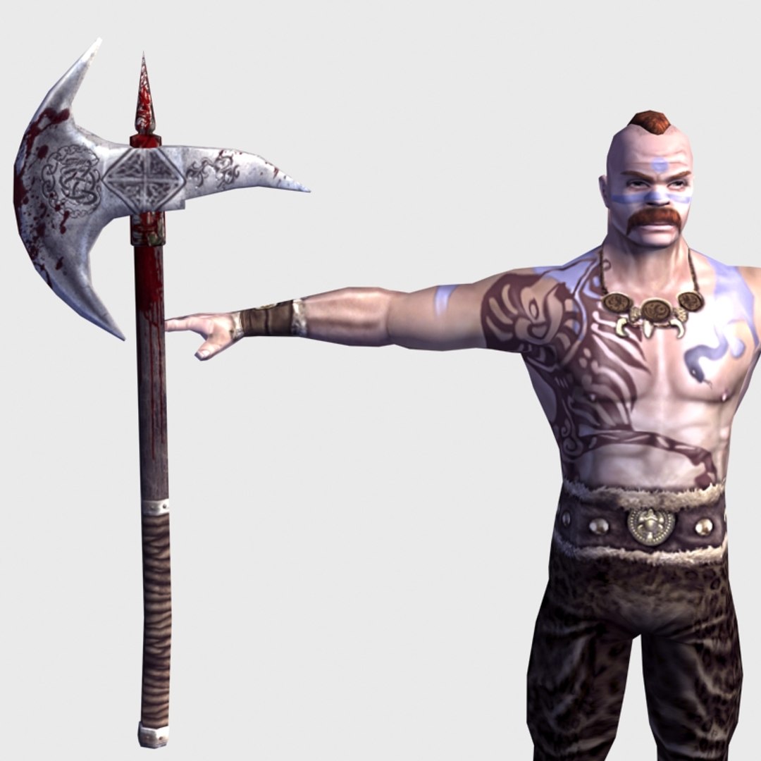 picto warrior character 3d 3ds
