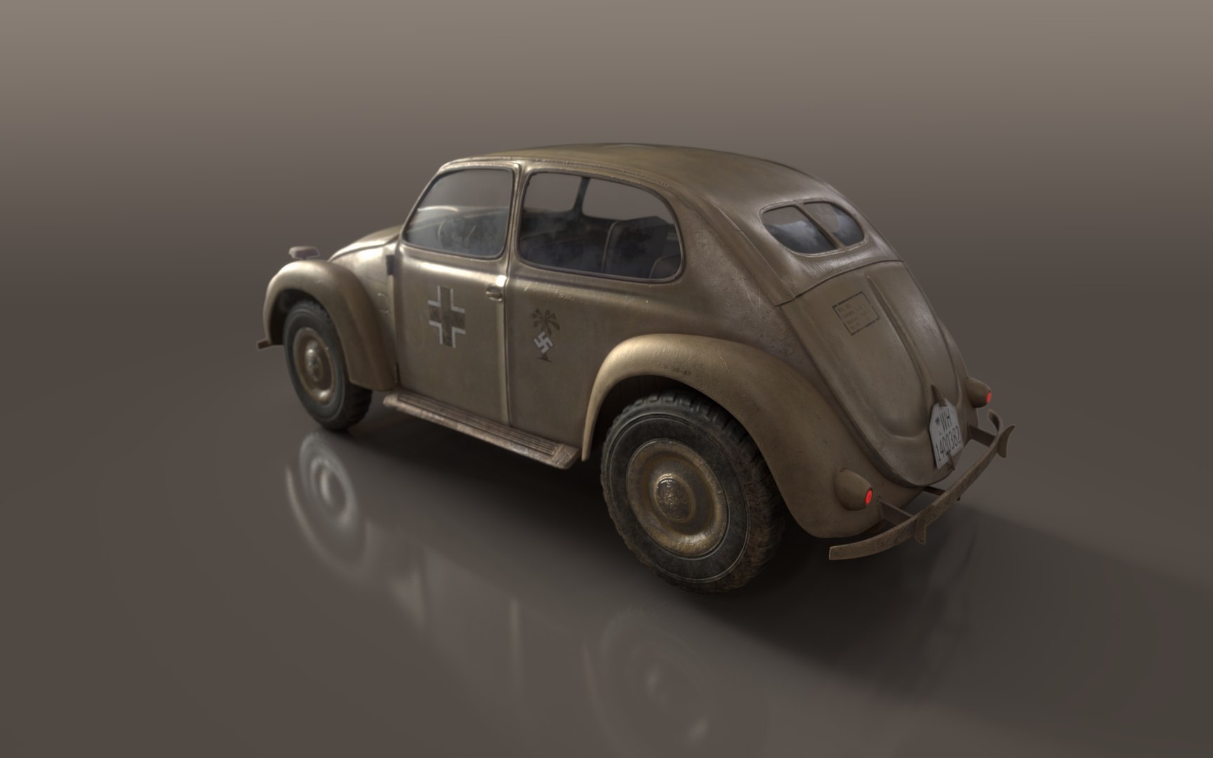3D Model German Wwii Staff Car Vehicle - TurboSquid 1401681