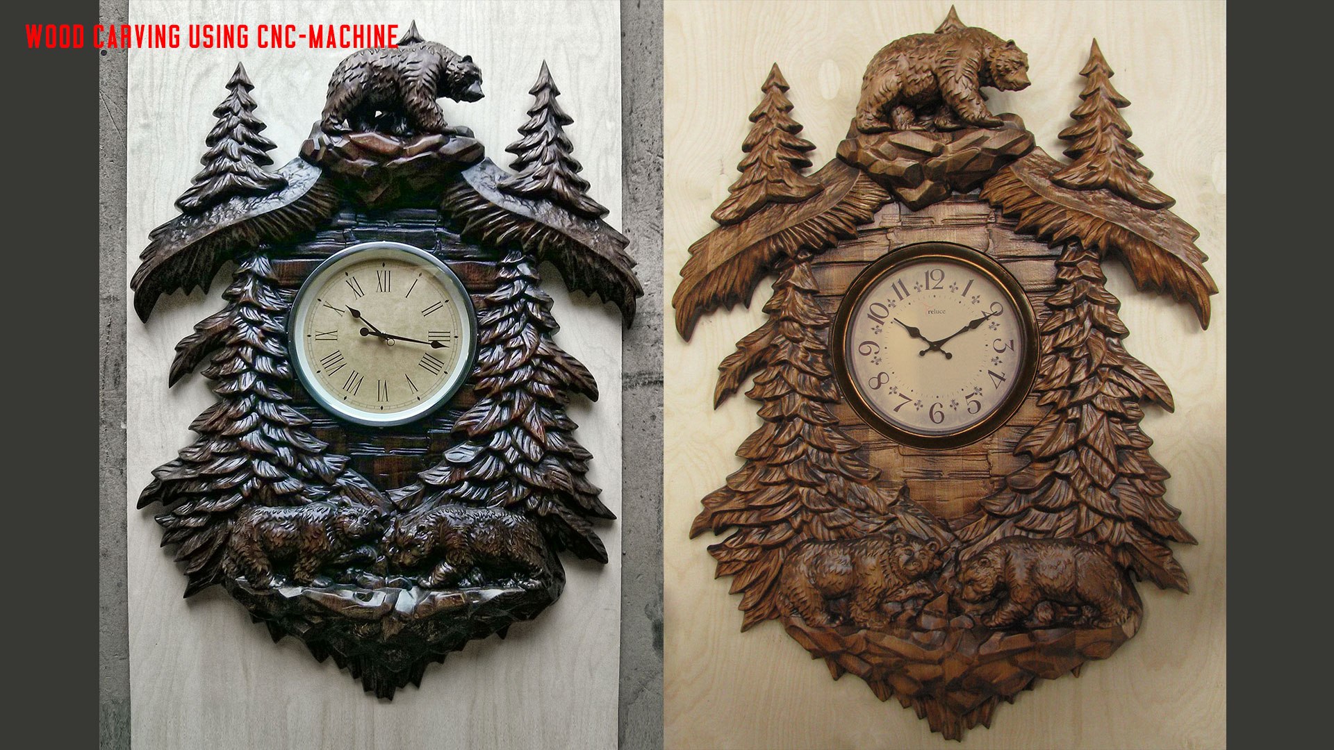 3D Walking Bears Clock Frame For CNC - TurboSquid 1714997