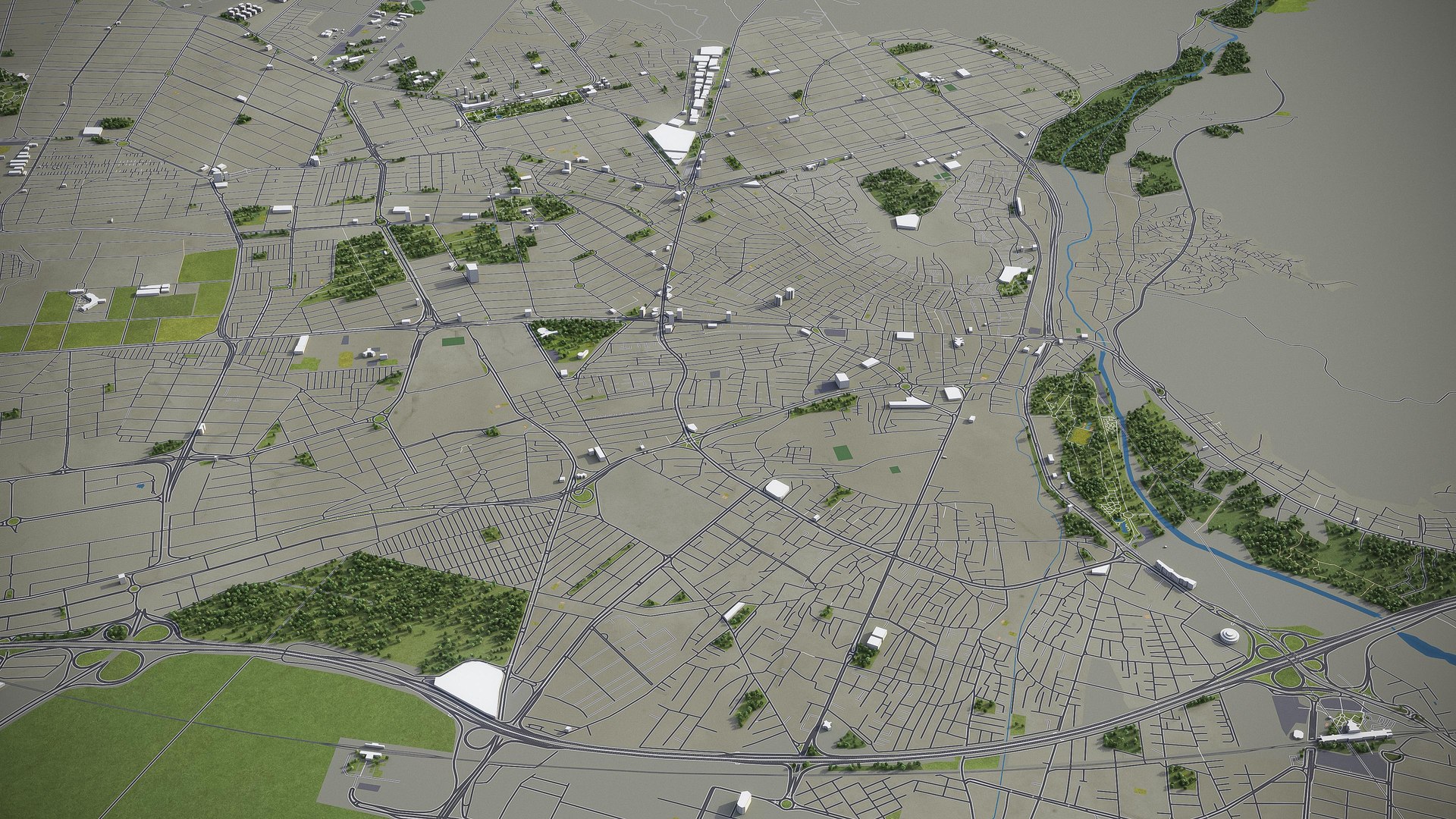 Tehran - Karaj Surrounding 3D Model - TurboSquid 1494650