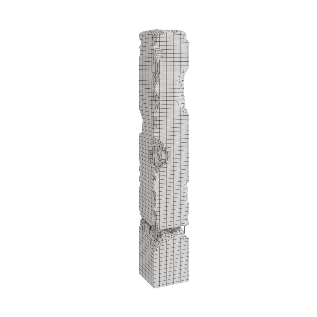 3D Concrete Column - Abandoned And Destruction Model - TurboSquid 2143488
