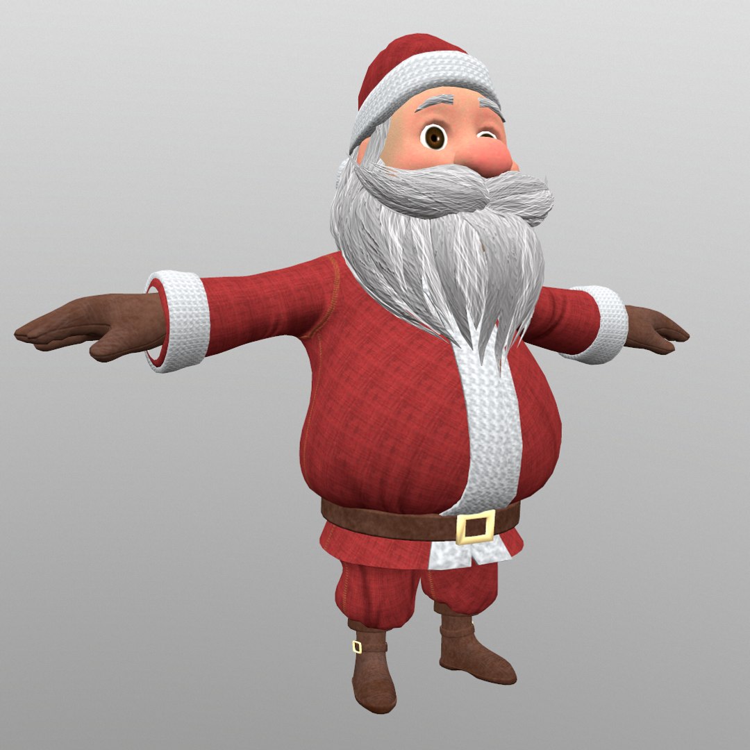 Cartoon Santa Clause 3D Model - TurboSquid 1324019