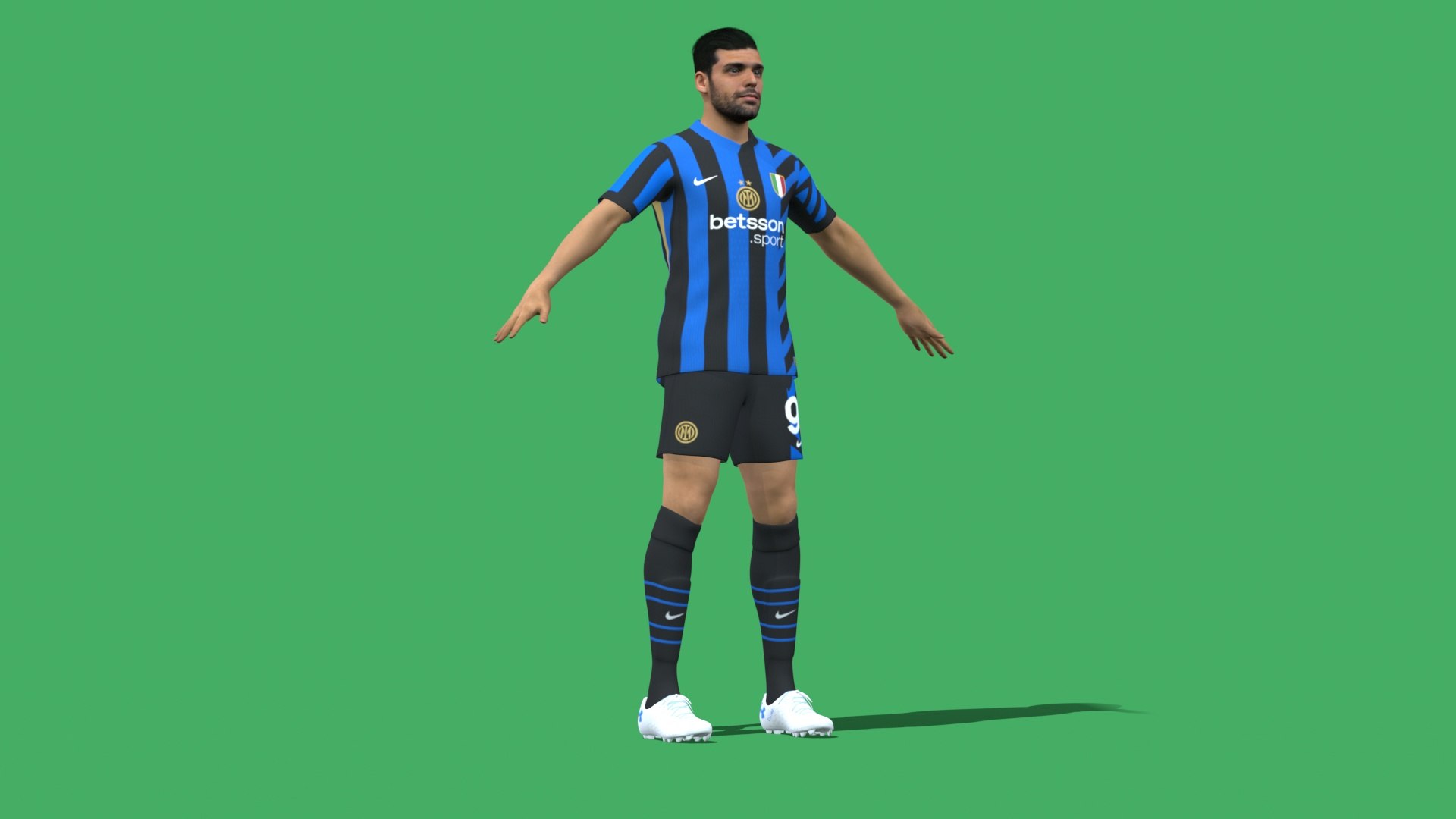 3D Rigged Mehdi Taremi Inter Milan 2025 3D Model - TurboSquid 2366907