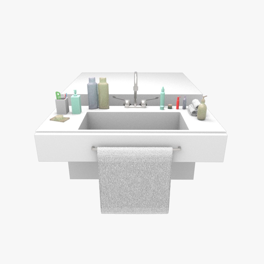Washroom Sink 3D Model - TurboSquid 1965040
