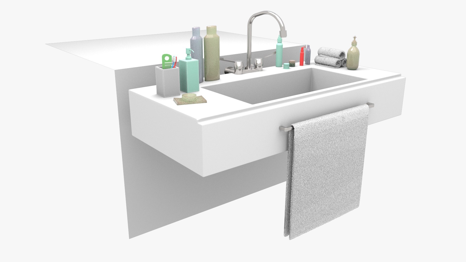 Washroom Sink 3D Model - TurboSquid 1965040