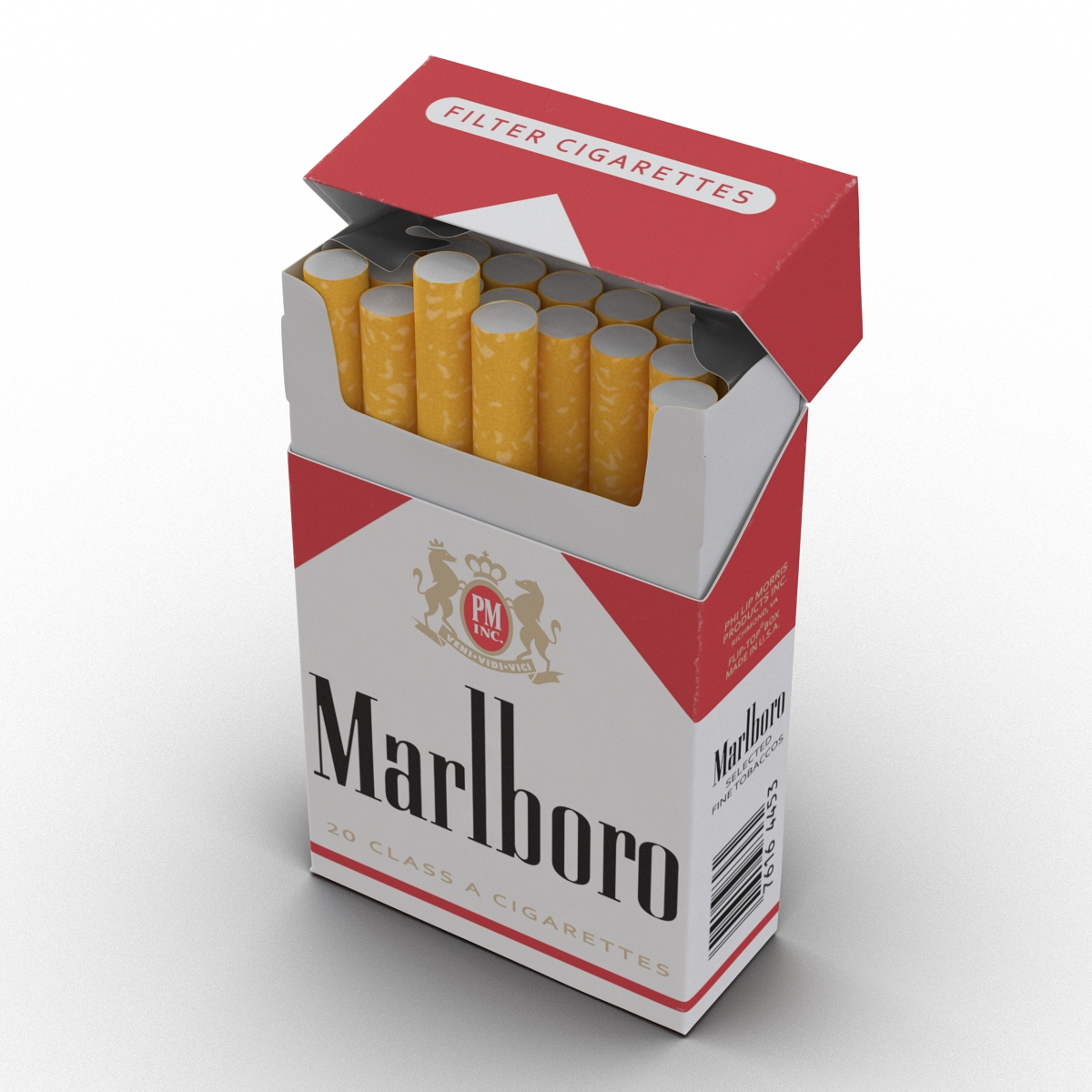 Geöffnete Zigarettenpackung Marlboro 3D-Modell - TurboSquid 1026571