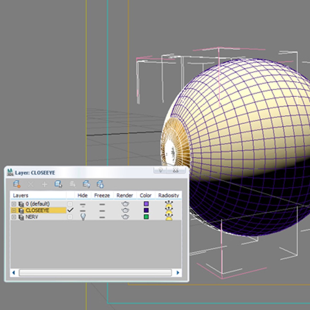Eye Stylized Layer 3d Model