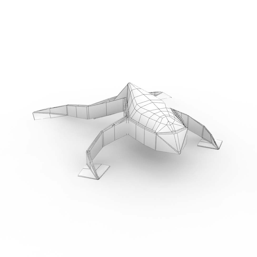 3d Model Frog Origami