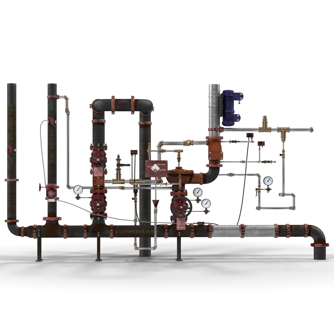 3D industrial pipes - TurboSquid 1169047