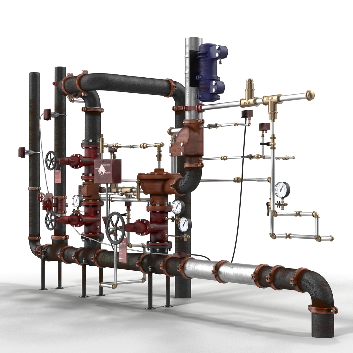 3D industrial pipes - TurboSquid 1169047