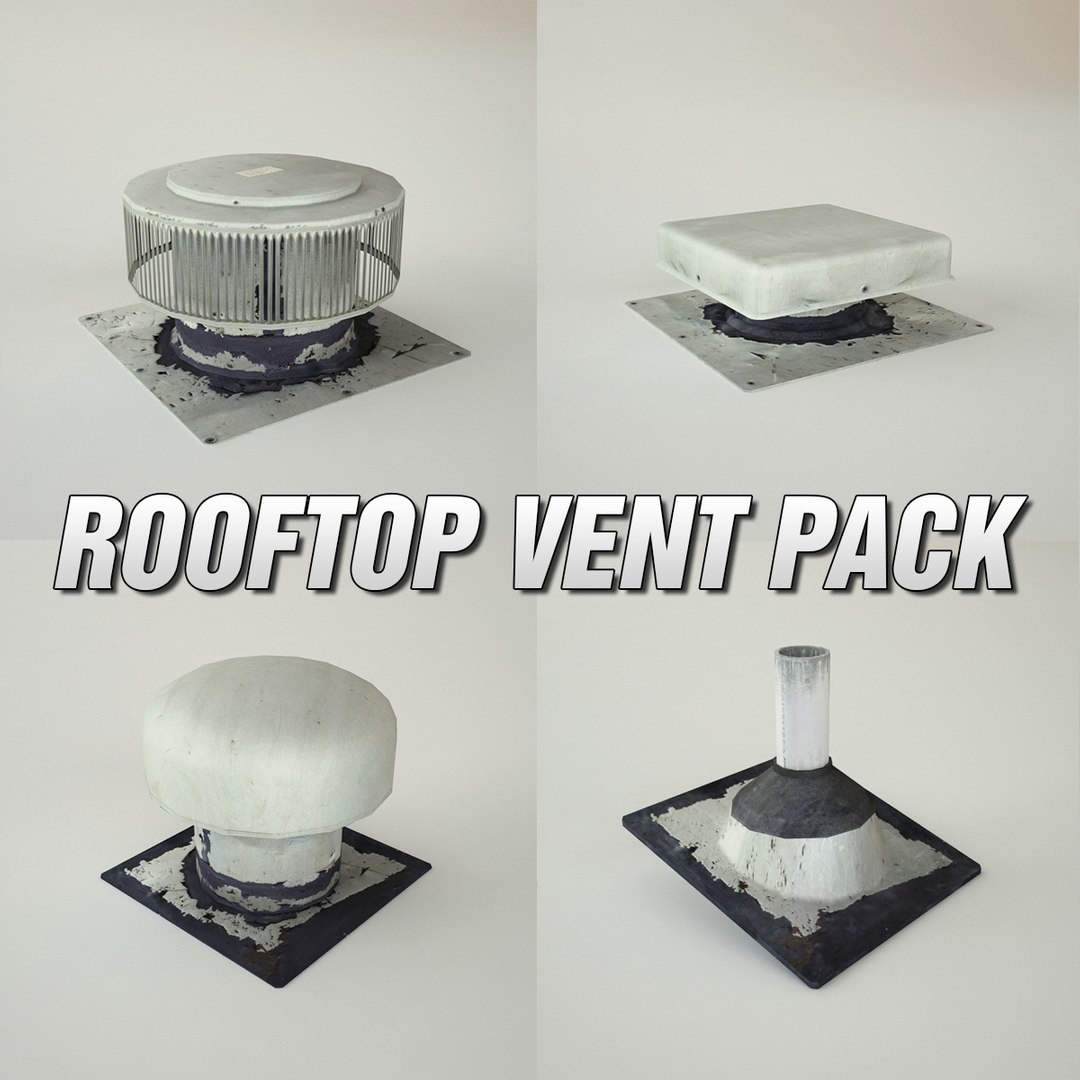 Pack Rooftop Vents 3d Model