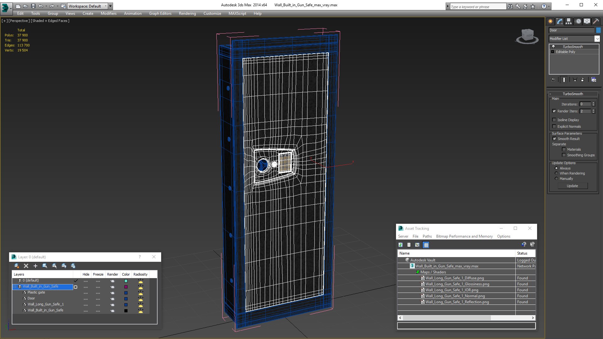 Wall Built In Gun Safe 3D Model - TurboSquid 1848531