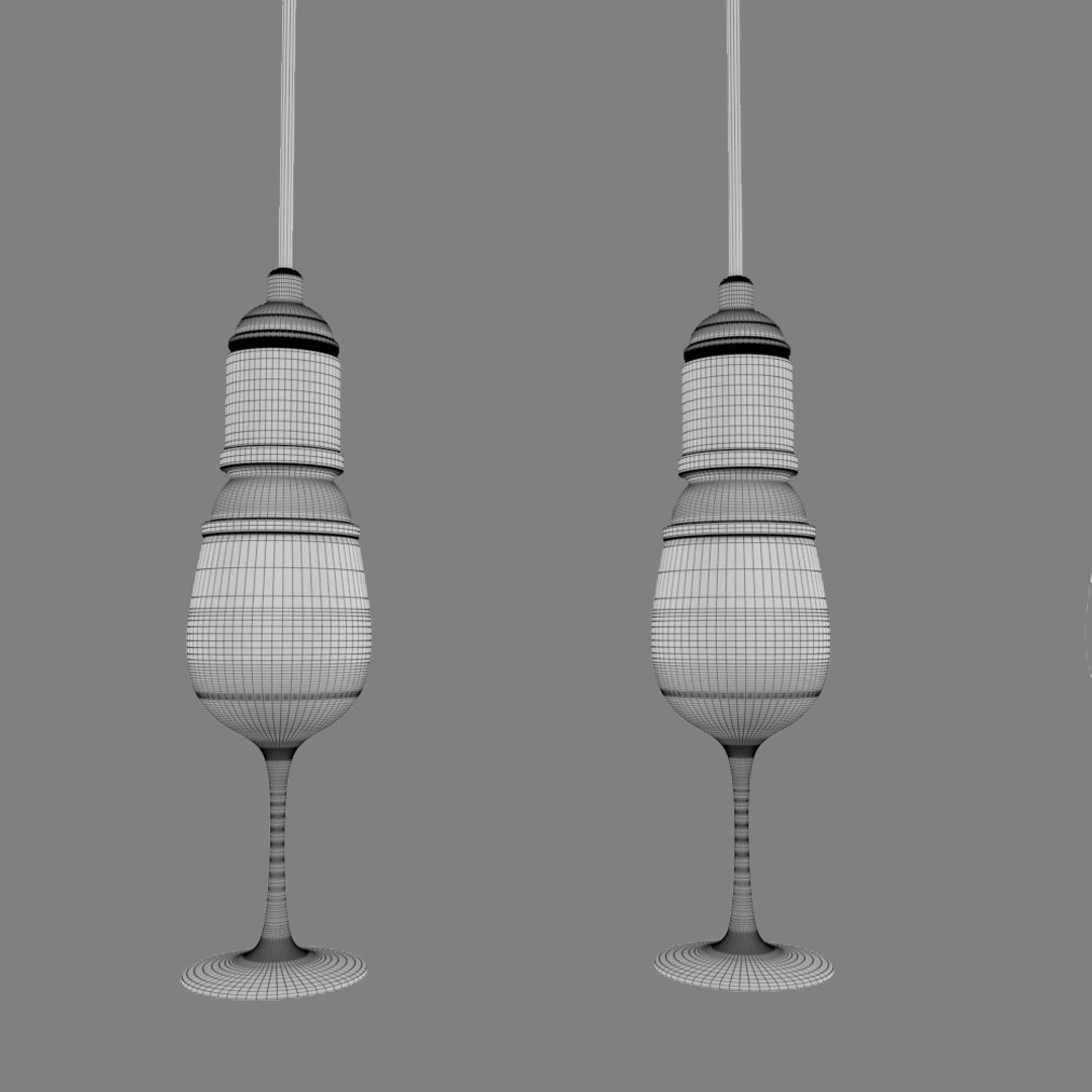 3d Model Wineglass Lamp Oooms Lighting Turbosquid 1228593