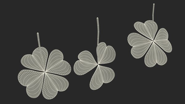 Green clover plant set 3D - TurboSquid 1584161