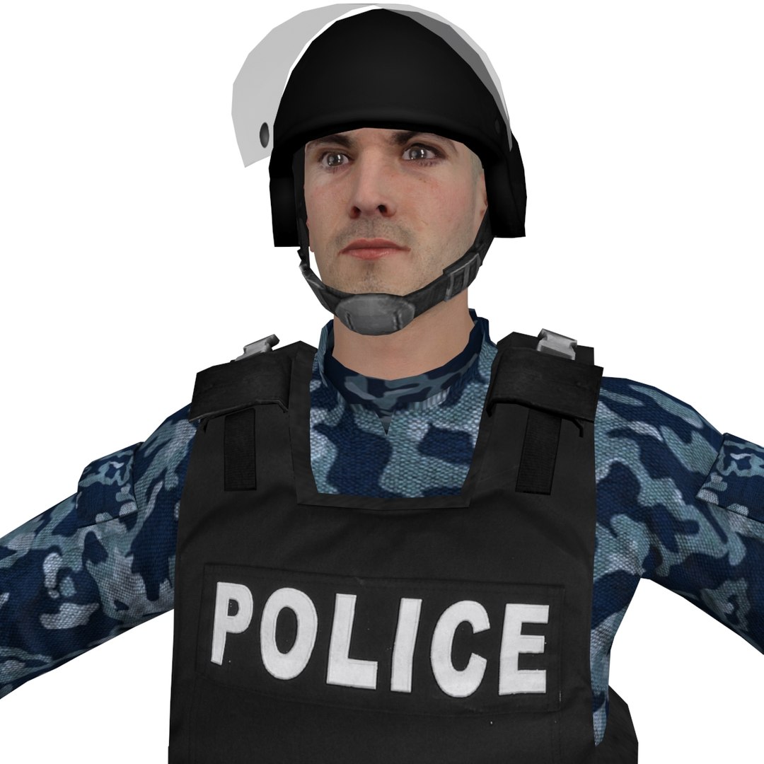 3d Riot Police Officer 2