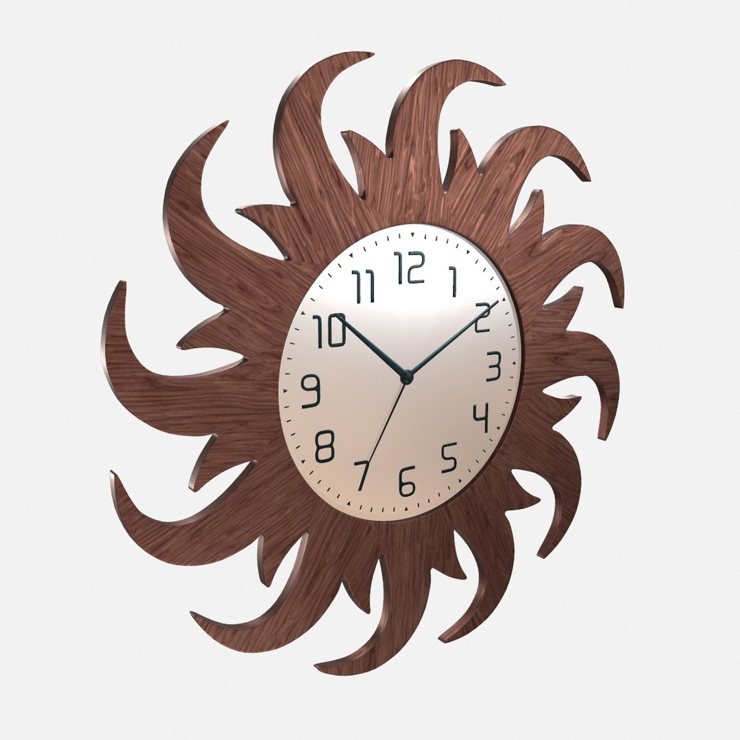 Wall Clock Sun Model - TurboSquid 1287000