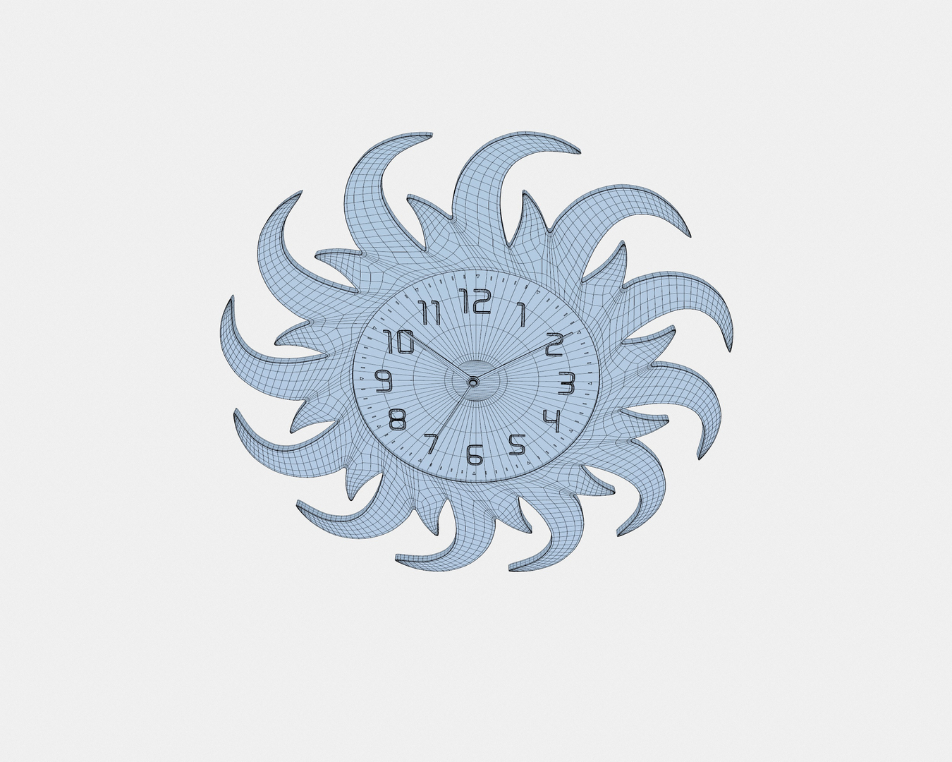 Wall Clock Sun Model - TurboSquid 1287000
