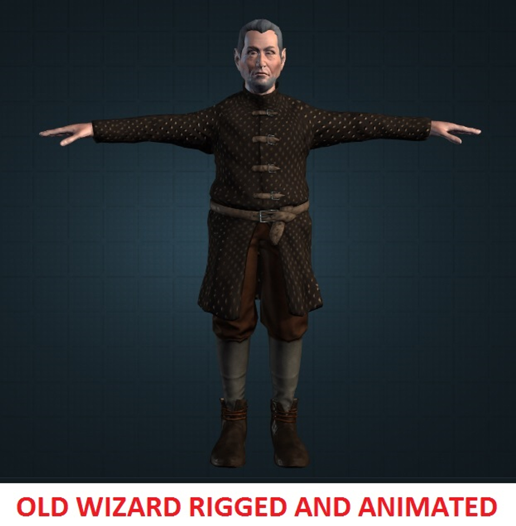 3d model old wizard