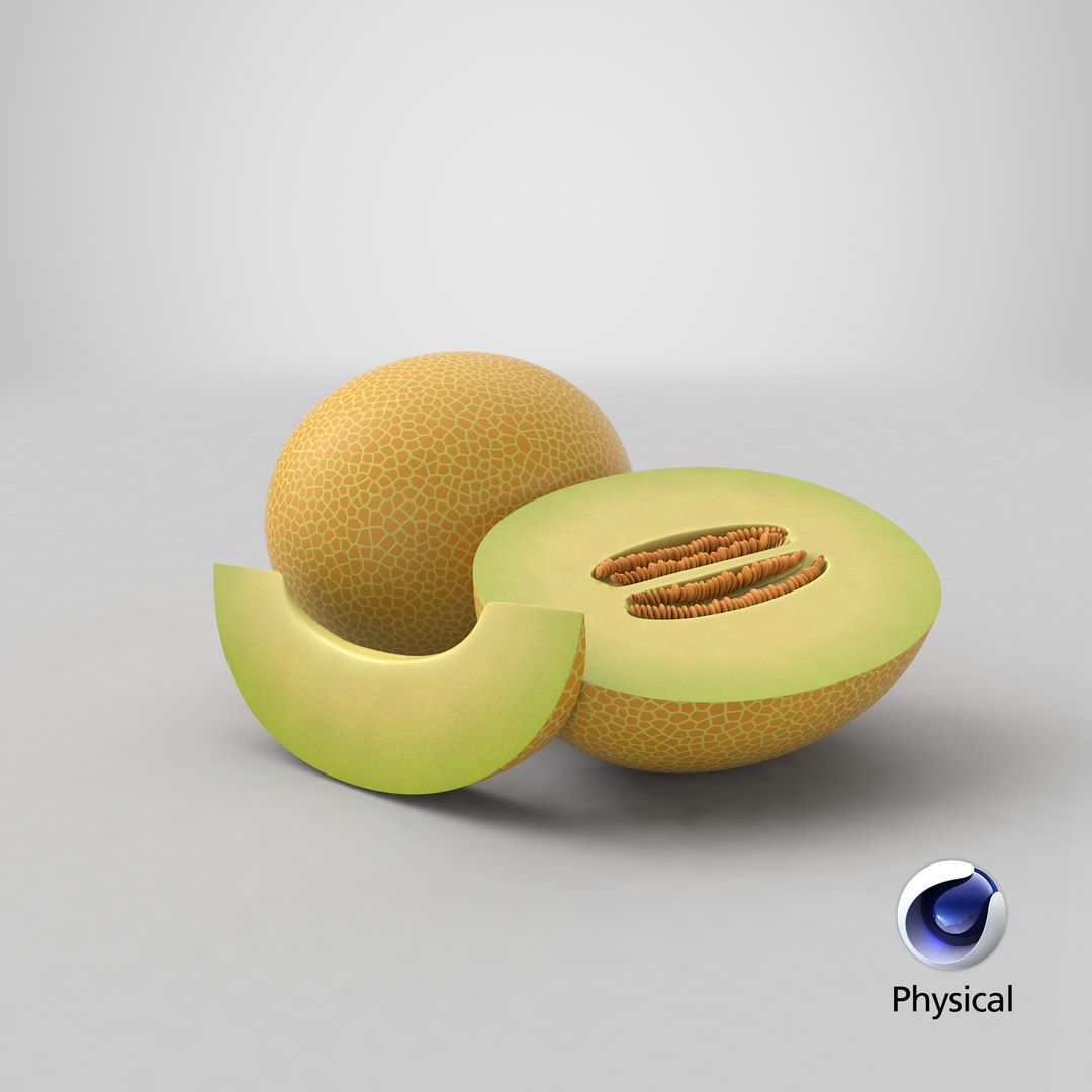 Cartoon Melon Set Model - TurboSquid 2104035