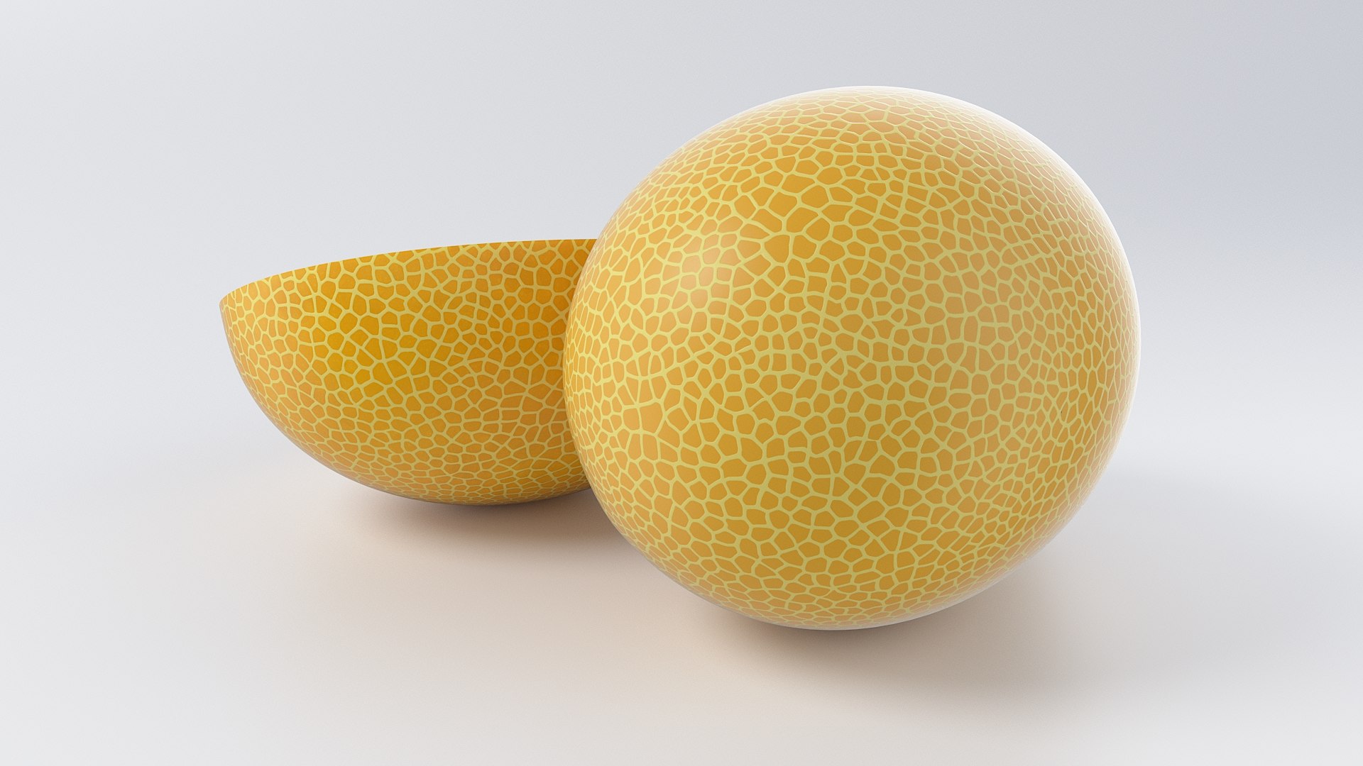 Cartoon Melon Set Model - TurboSquid 2104035