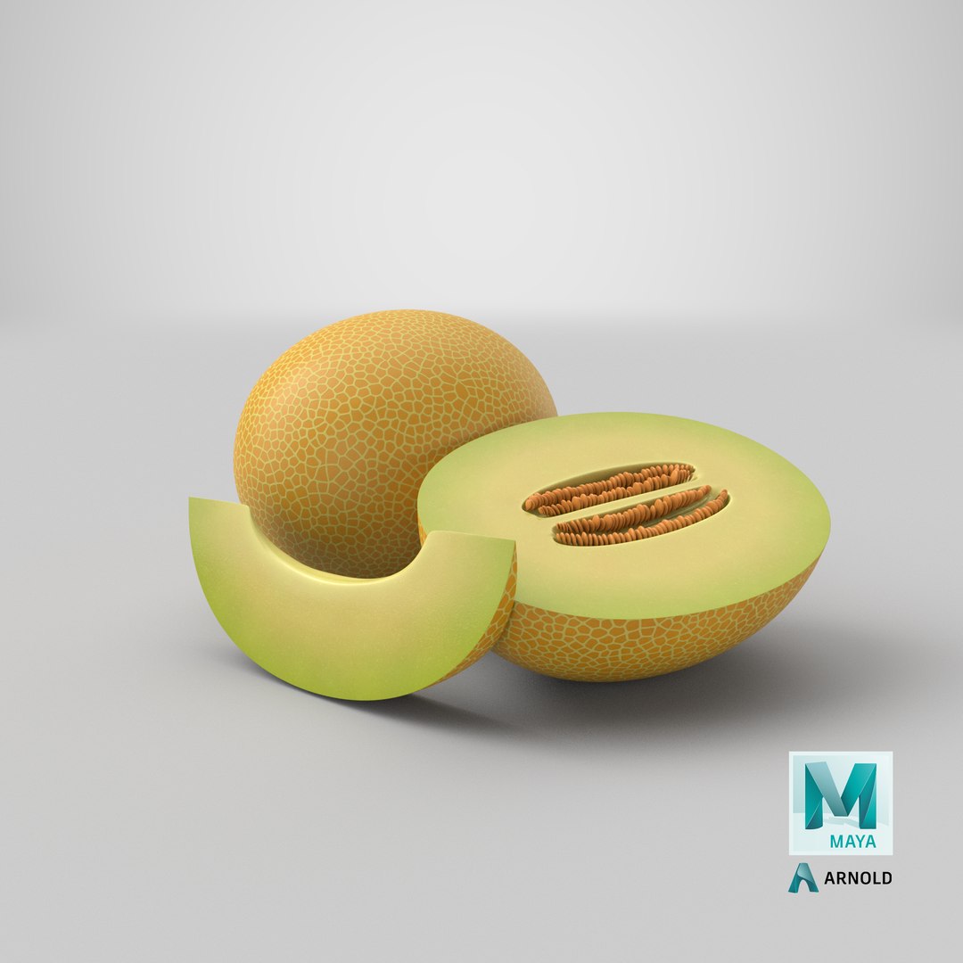 Cartoon Melon Set Model - TurboSquid 2104035