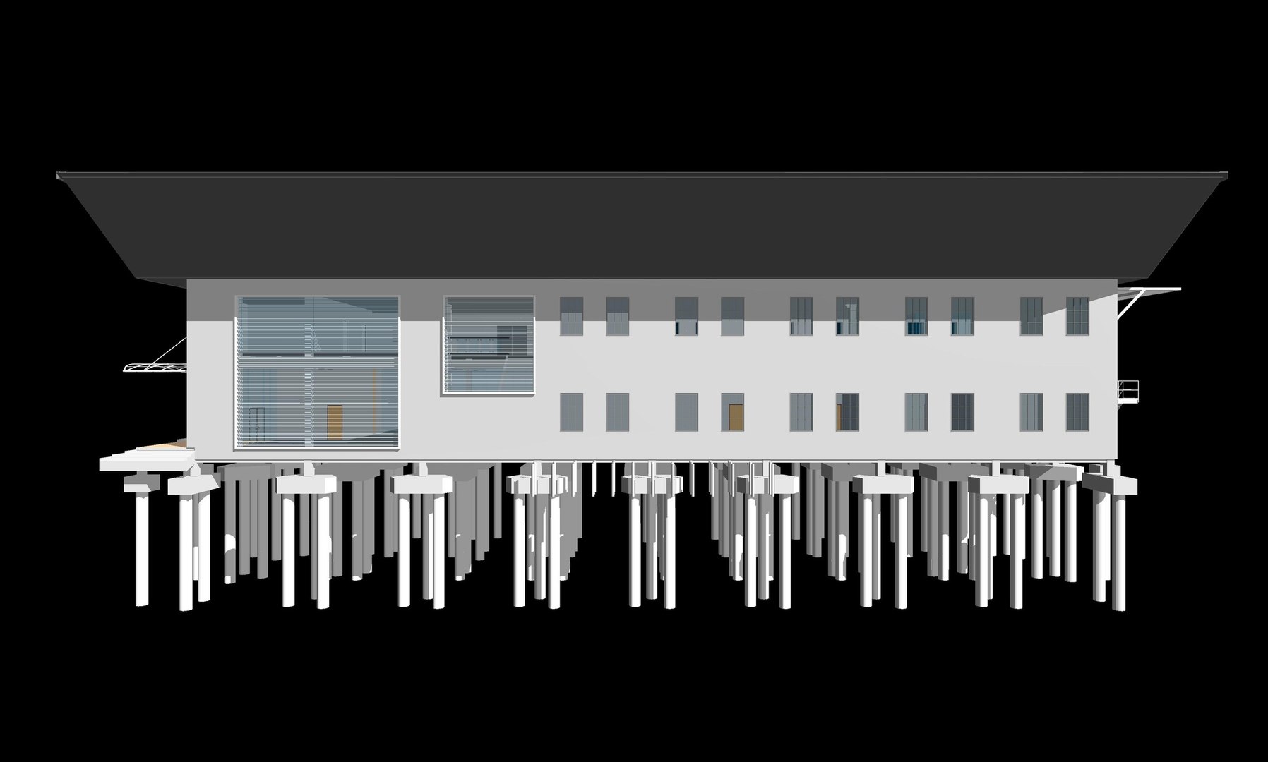 Laboratory Building In REVIT 24R05 3D - TurboSquid 2297348