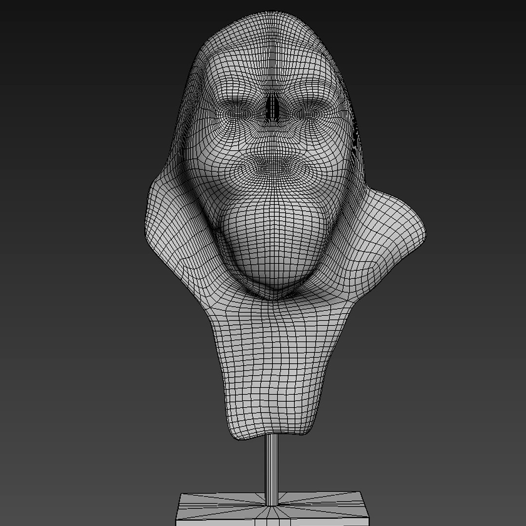 Gorilla head resin 3D model - TurboSquid 1379259