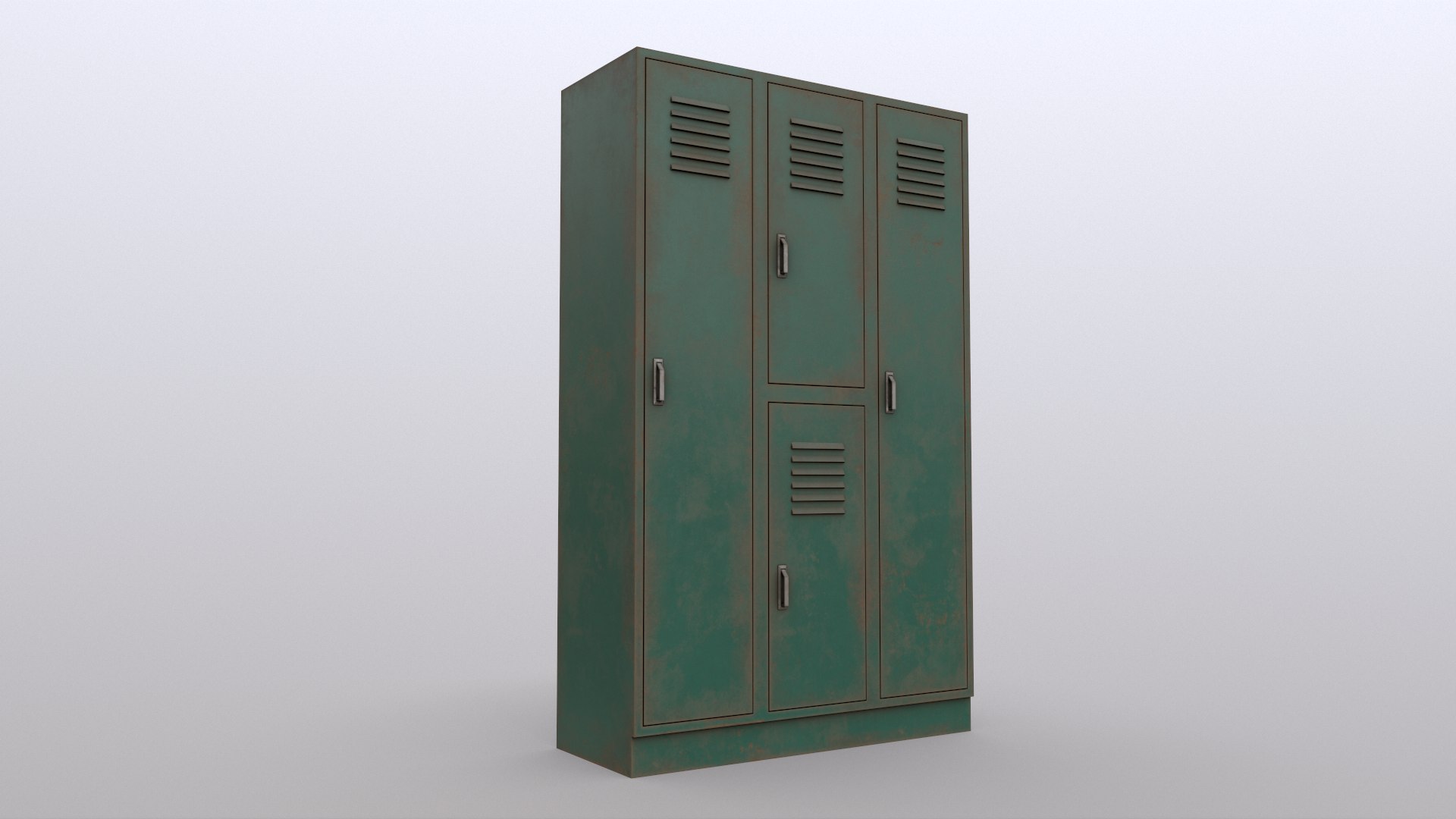 PBR School Gym Locker 05 - Green Dark 3D model - TurboSquid 1780408